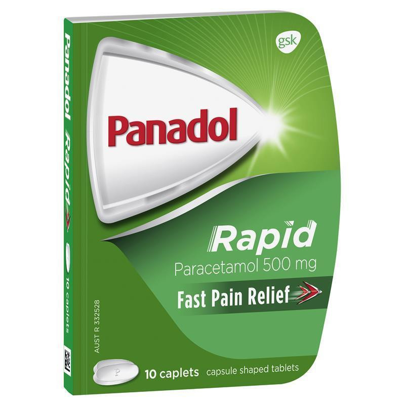 Panadol Rapid Paracetamol 500mg Caplets 10pk - SPOIL.co.nz
