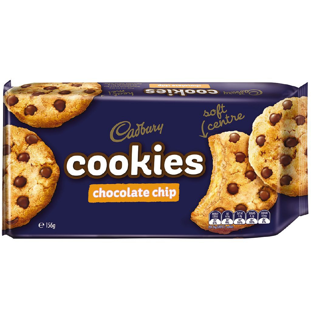 Cadbury Classic Chocolate Chip Cookies 156g - SPOIL.co.nz