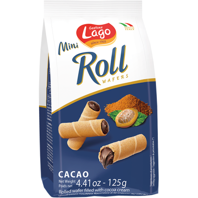 Lago Cocoa Mini Wafer Rolls 125g - SPOIL.co.nz