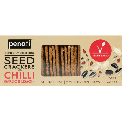 Penati Chilli Garlic & Lemon Seed Crackers 100G - SPOIL.co.nz