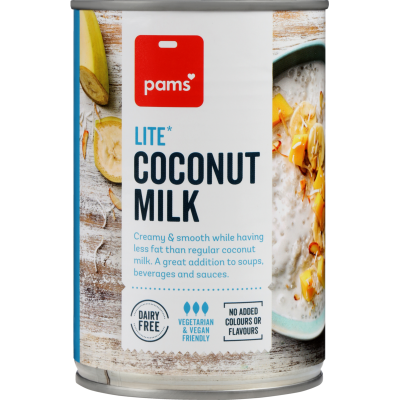 Pams Lite Coconut Milk 400ml - SPOIL.co.nz