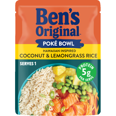 Ben's Original Poke Bowl Hawaiian Inspired Coconut & Lemongrass Rice ...