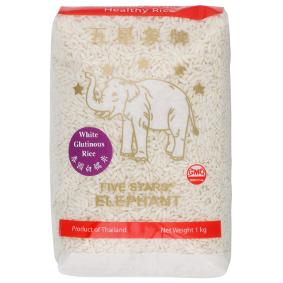 Five Stars Elephant White Glutinous Rice 1kg - SPOIL.co.nz
