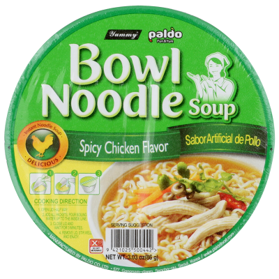 Paldo Spicy Chicken Flavor Bowl Noodle Soup 86g - SPOIL.co.nz