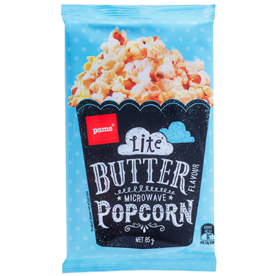 Pams Lite Butter Flavour Microwave Popcorn 85g - SPOIL.co.nz