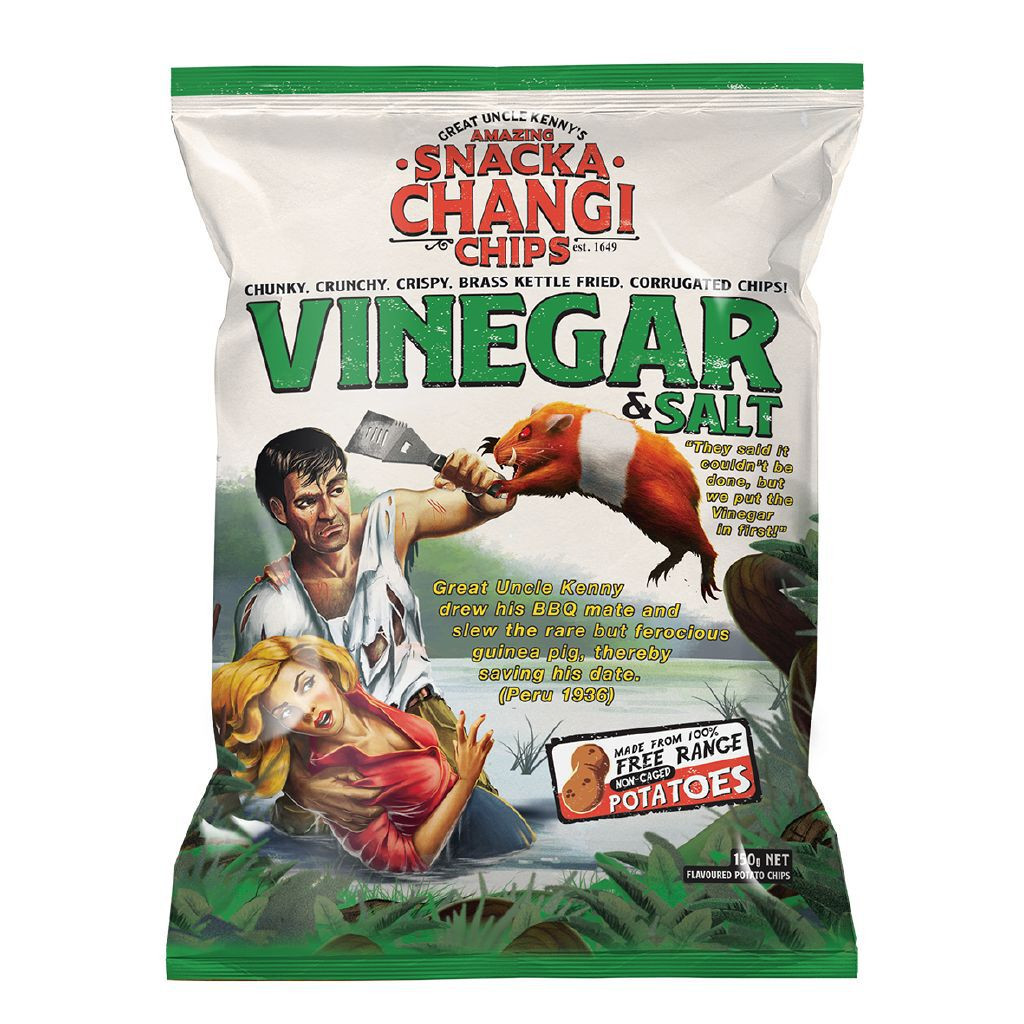 Snacka Changi Chips Vinegar & Salt Kettle Fried Potato Chips 150g ...