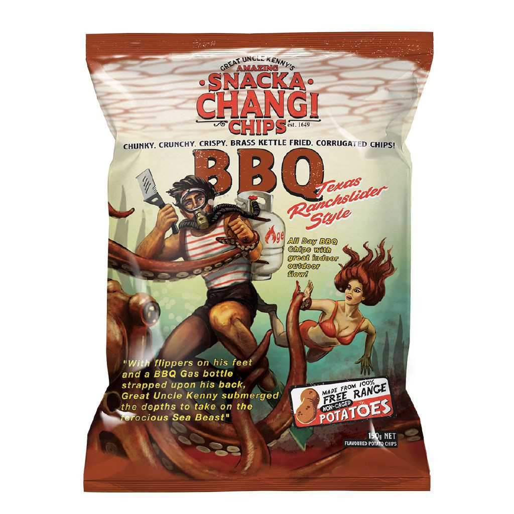 snackachangisnackachangi potato chips bbq150g - SPOIL.co.nz