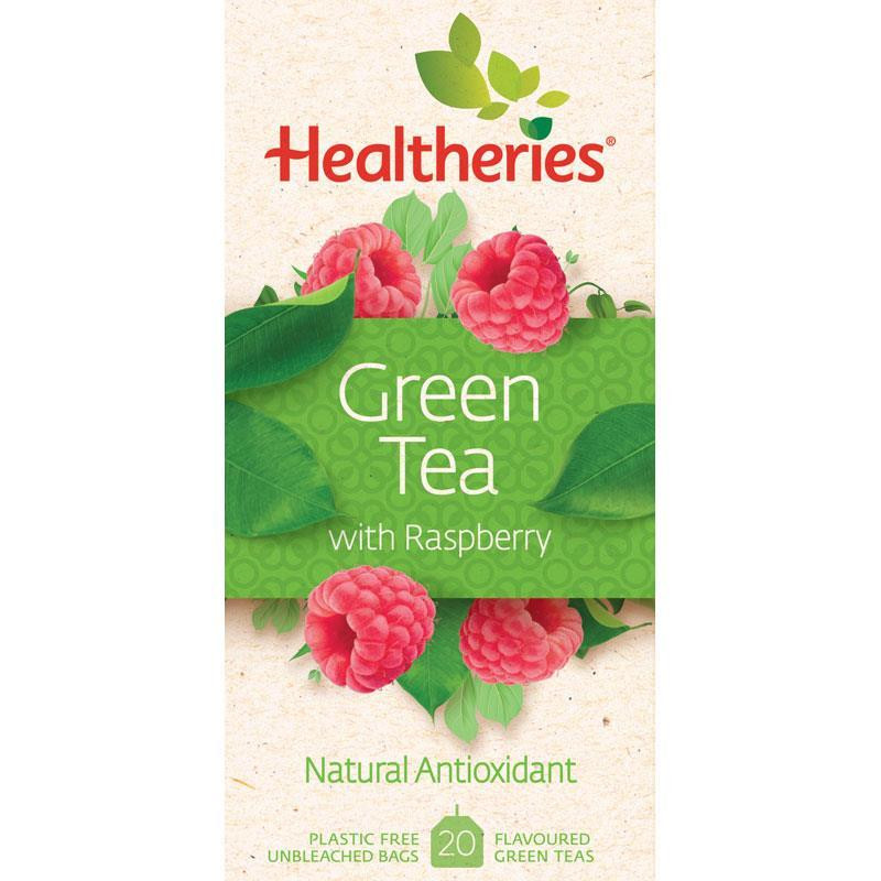 Healtheries Green Tea with Raspberry 20 Tea Bags - SPOIL.co.nz