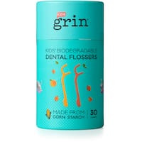 grin kidsgrin kids dental flossers biodegradable30pack - SPOIL.co.nz