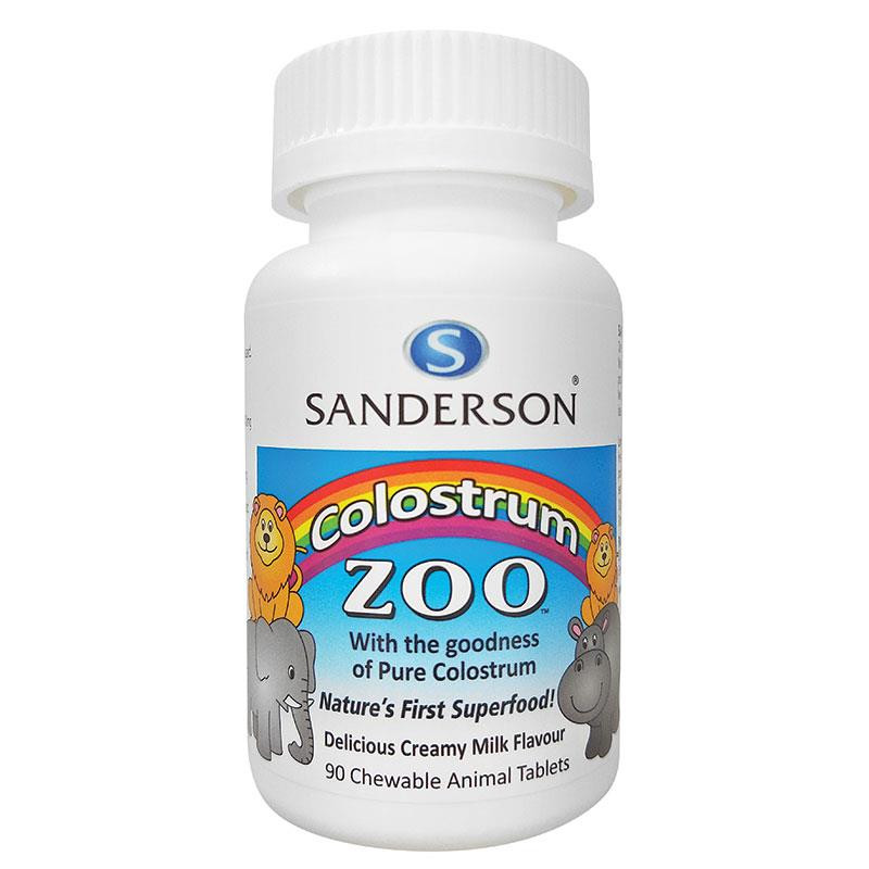 sanderson zoo kids colostrum chewable 90 tablets - SPOIL.co.nz