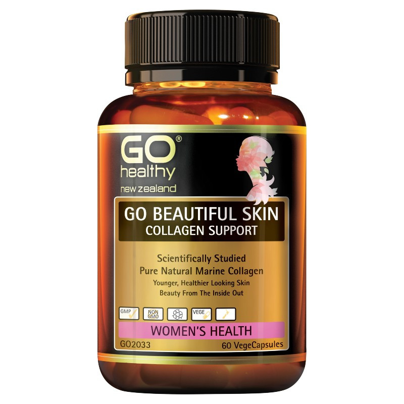 GO Healthy GO Beautiful Skin Collagen Support 60 Capsules - SPOIL.co.nz