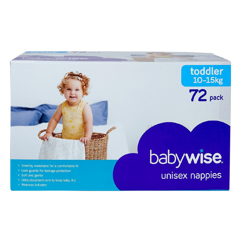 Babywise Jumbo Nappies Toddler 72 Pack - SPOIL.co.nz