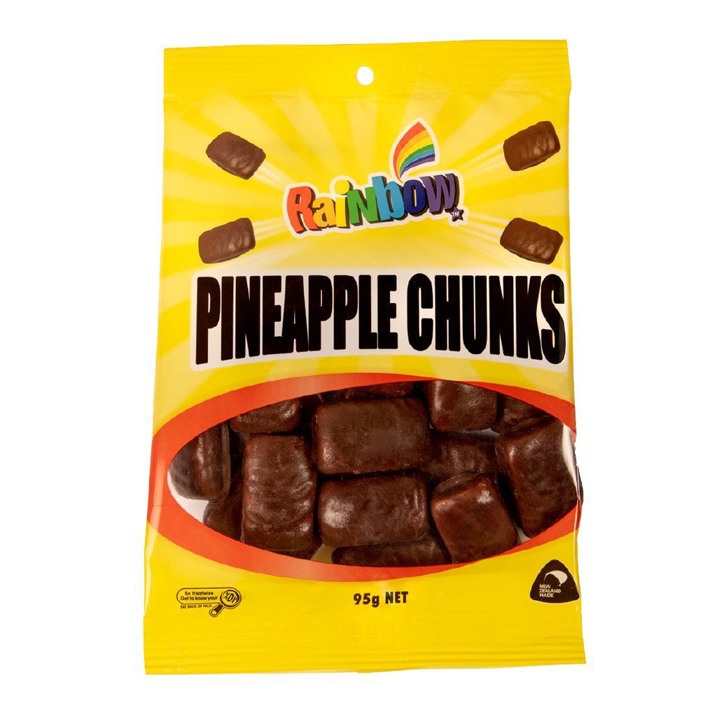 Rainbow Pineapple Chunks Confectionery 95 Gram - SPOIL.co.nz