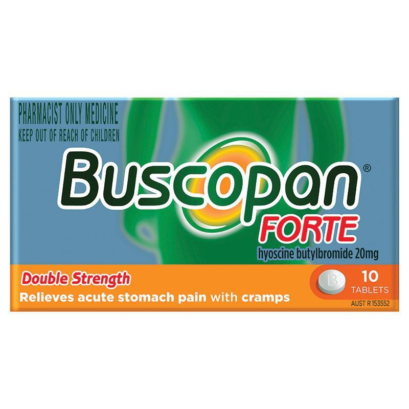 buscopan forte 20mg 10 tablets (pharmacist only) - SPOIL.co.nz