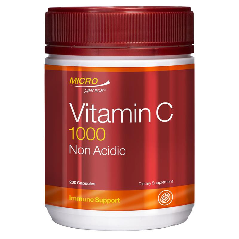 microgenics vitamin c 1000mg non acidic 200 capsules (new zealand ...