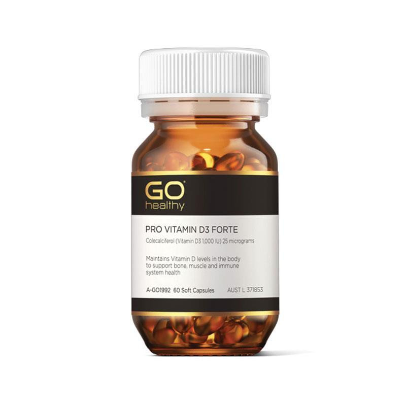 go healthy pro vitamin d3 forte 60 softgel capsules - SPOIL.co.nz