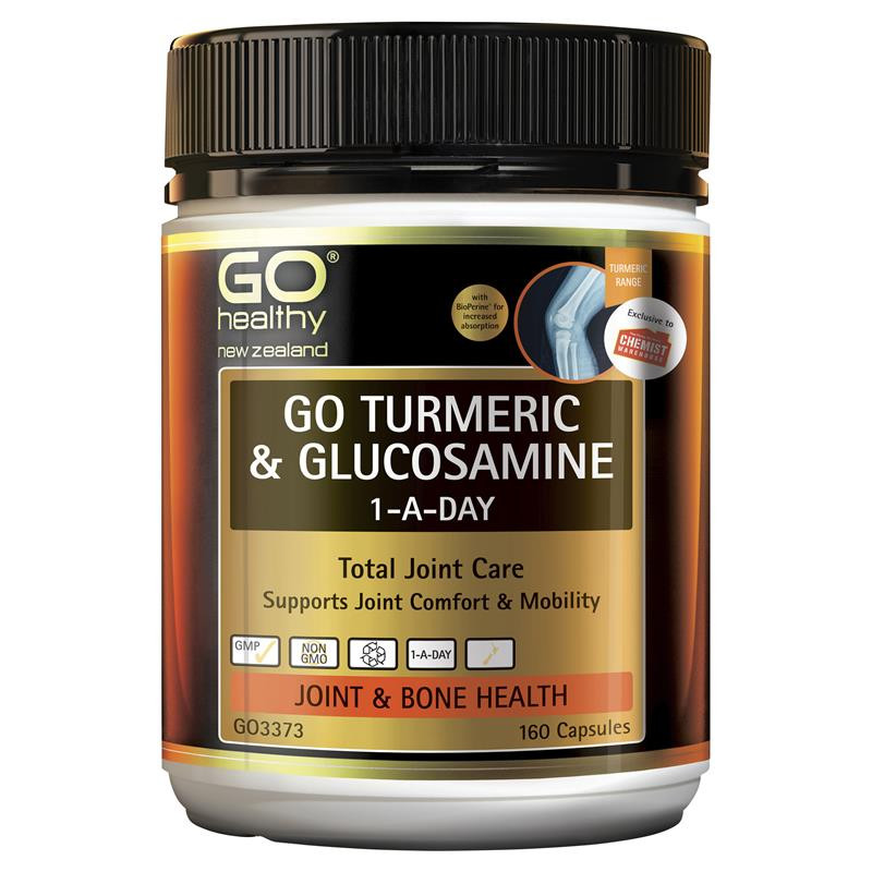 go healthy turmeric + glucosamine 1 a day 160 vegecapsules exclusive ...