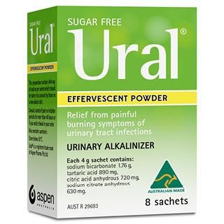 URAL Effervescent Powder Urinary Alkaliniser 4g Sachets 8 Pack - SPOIL ...