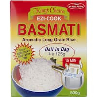 King's Choice Ezi-Cook Basmati Aromatic Long Grain Rice 4pk - SPOIL.co.nz