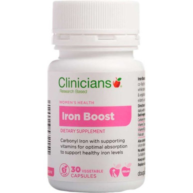 Clinicians Iron Boost 30s - SPOIL.co.nz
