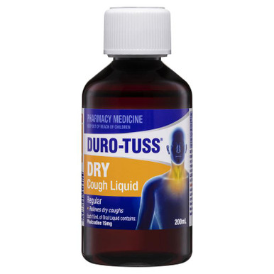 Duro-Tuss Dry Regular Cough Syrup 200ml ( Pharmacist Only) - SPOIL.co.nz