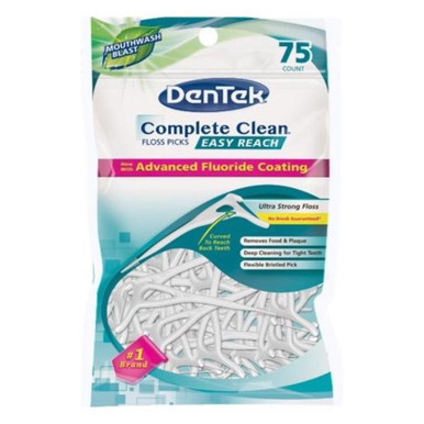 DenTek Complete Angle Floss Pick 75 Count - SPOIL.co.nz