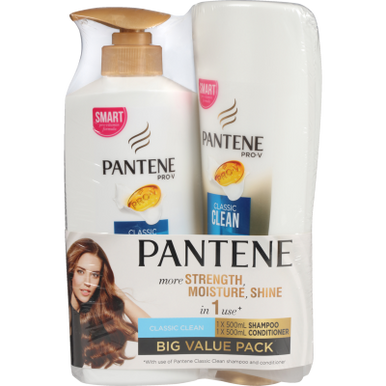Pantene Pro-V Classic Clean Shampoo & Conditioner Value Pack 2pk ...