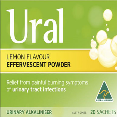 Ural Lemon Flavour Effervescent Powder Sachets 20 x 4g - SPOIL.co.nz