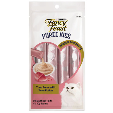 Purina Fancy Feast Tuna Puree with Tuna Flakes Premium Cat Treat 40g ...