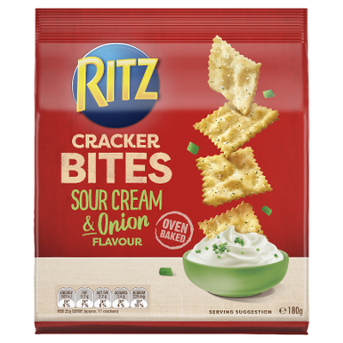 Ritz Sour Cream & Onion Flavour Cracker Bites 180g - SPOIL.co.nz