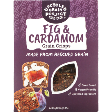 Upcycled Grain Project Fig & Cardamom Grain Crisps 90g - SPOIL.co.nz