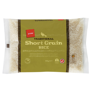 Pams Traditional Short Grain Rice 500g - SPOIL.co.nz