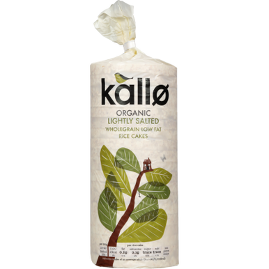 Kallo Organic Lightly Salted Wholegrain Low Fat Rice Cakes 130g - SPOIL ...