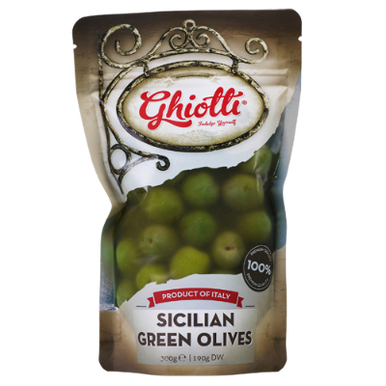 Ghiotti Sicilian Green Olives 300g - SPOIL.co.nz