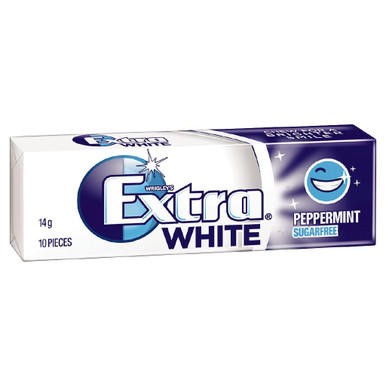 Wrigley's Extra Professional White Peppermint Sugarfree Gum 14g - SPOIL ...