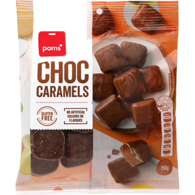 Pams Choc Caramels Confectionery 150g - SPOIL.co.nz