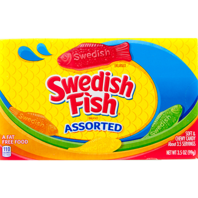 Swedish Fish Assorted Soft & Chewy Candy Theatre Box 99g - SPOIL.co.nz