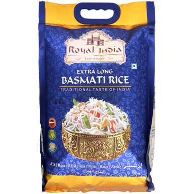 Royal India Basmati Rice Extra Long Grain 5kg - SPOIL.co.nz