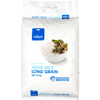Value White Long Grain Rice 10kg - SPOIL.co.nz