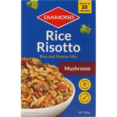 Diamond Mushroom Rice Risotto Rice & Flavour Mix 200g - SPOIL.co.nz