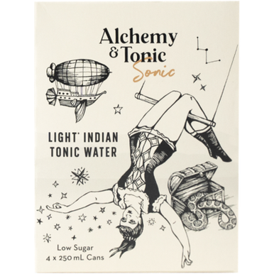 Alchemy & Tonic Sonic Light Indian Tonic Water 4 x 250ml - SPOIL.co.nz