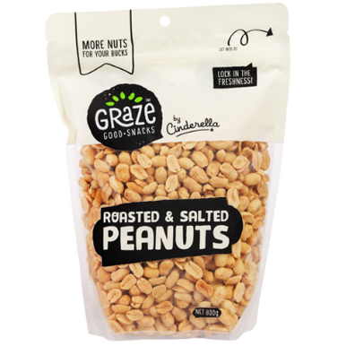 Graze Roasted Salted Peanuts 800g - SPOIL.co.nz