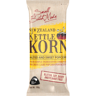 New Zealand Kettle Korn Salted And Sweet Popcorn 100g - SPOIL.co.nz