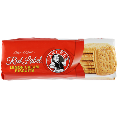 Bakers Red Label Lemon Cream Biscuits 200g - SPOIL.co.nz