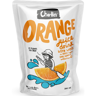Charlie's Orange Juice Drink With Water 200ml - SPOIL.co.nz