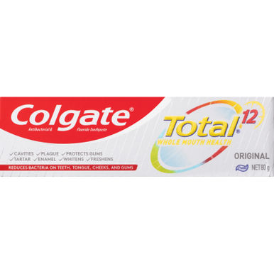Colgate Total Original Antibacterial Flouride Toothpaste 80g - SPOIL.co.nz