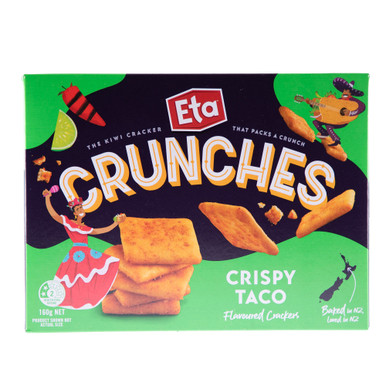 Eta Crunches Crispy Taco Flavoured Crackers 160g - SPOIL.co.nz
