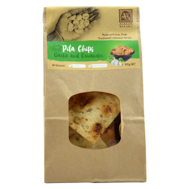 Alamir Bakery Garlic & Coriander Pita Chips 100g - SPOIL.co.nz