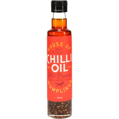 House of Dumplings Hot & Spicy Chilli Oil With Pepper 250ml - SPOIL.co.nz