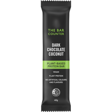 The Bar Counter Dark Chocolate Coconut Plant-Based Bar 40g - SPOIL.co.nz